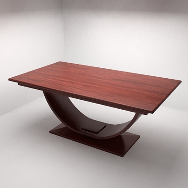 modern dining table accurately 3d model