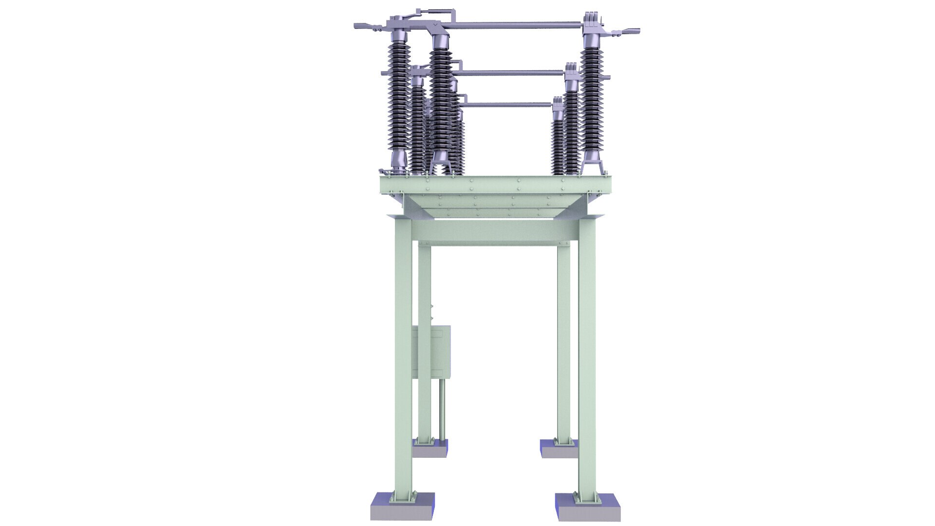 Substation Vertical Break Disconnector Low Poly 27 3D model ...