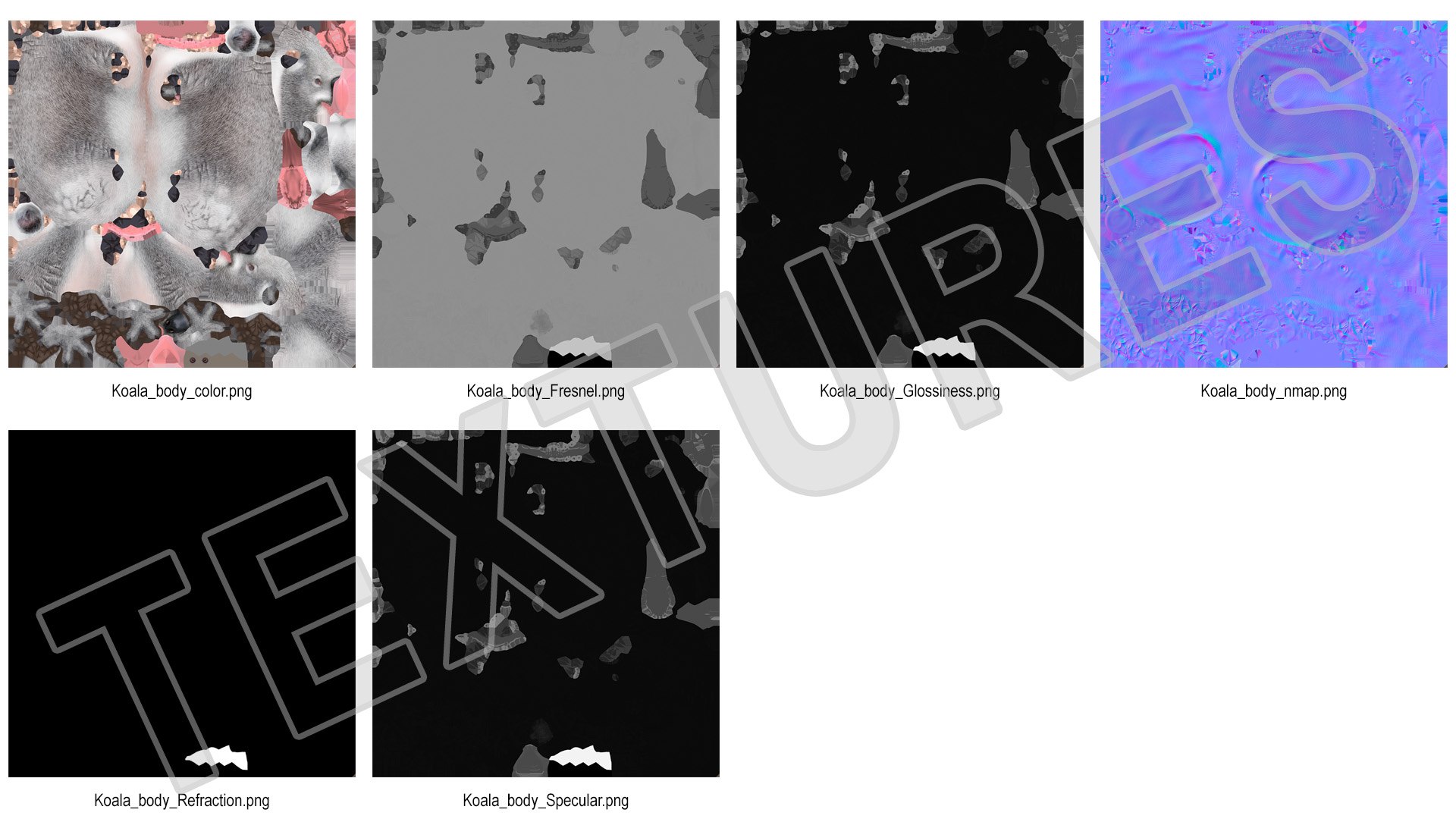 Australian Koala Fur 3D Model - TurboSquid 2166959