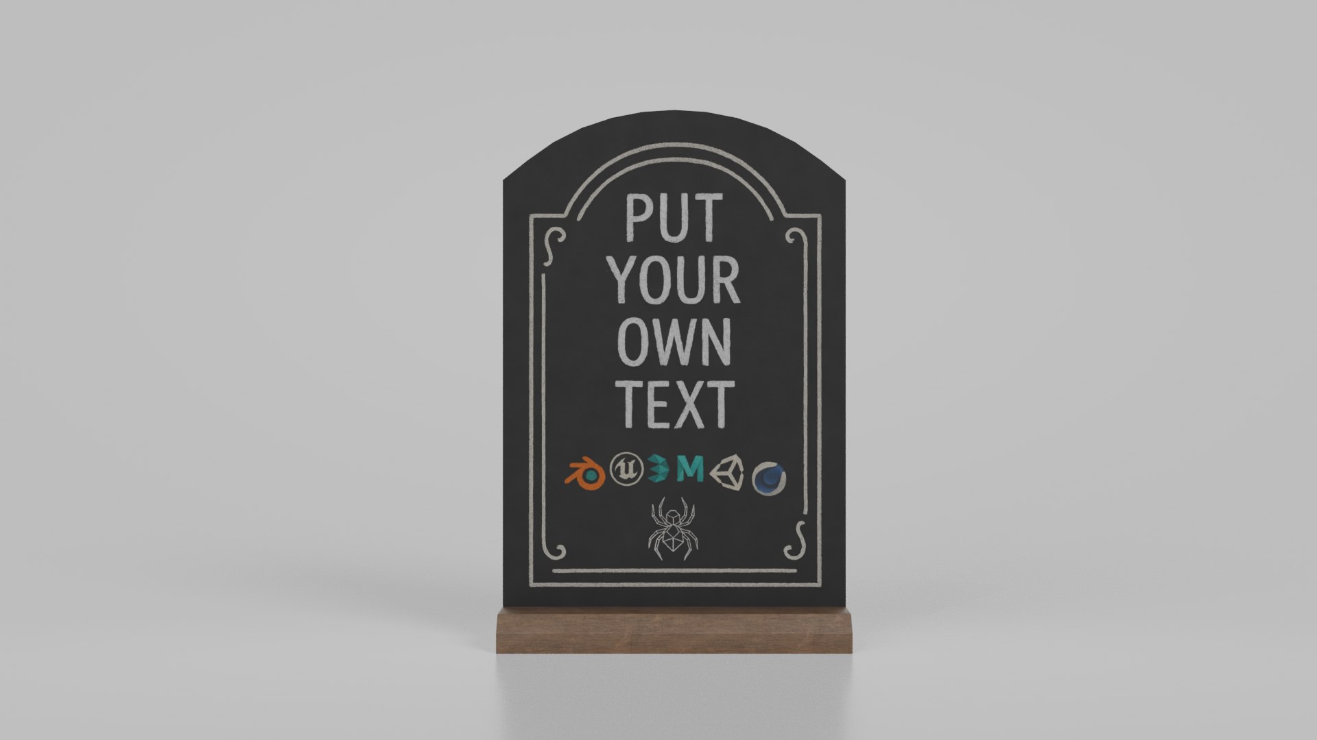 Beveled Stand Arched Counter Top Chalkboard Sign Customizable Model ...