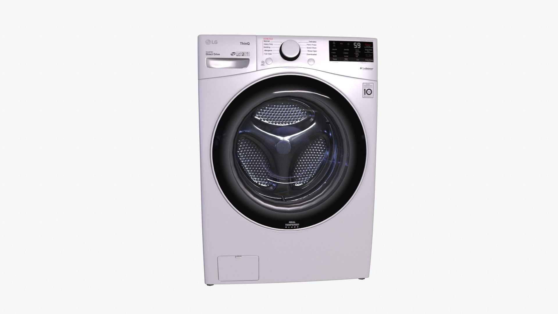 LG PBR Smart Washer Dryer White 3D Model - TurboSquid 1980721