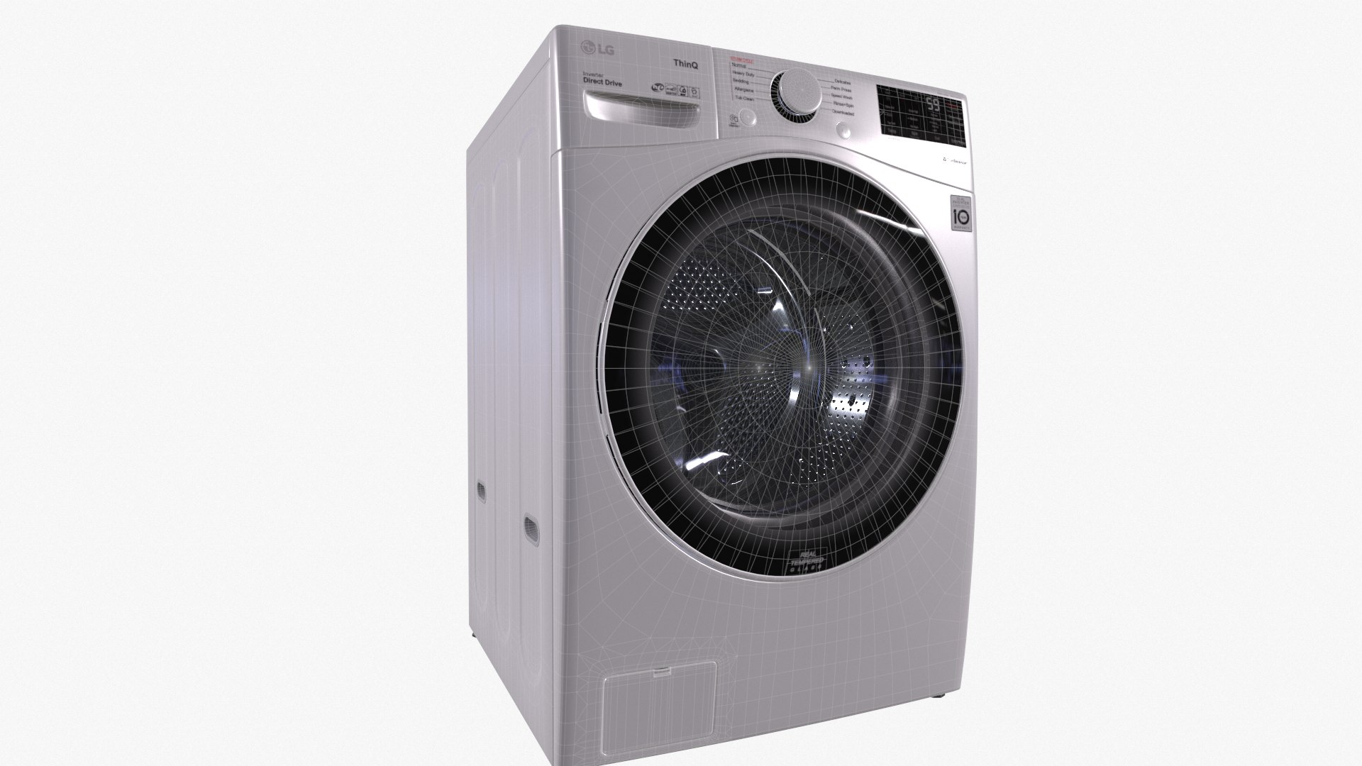 LG PBR Smart Washer Dryer White 3D Model - TurboSquid 1980721