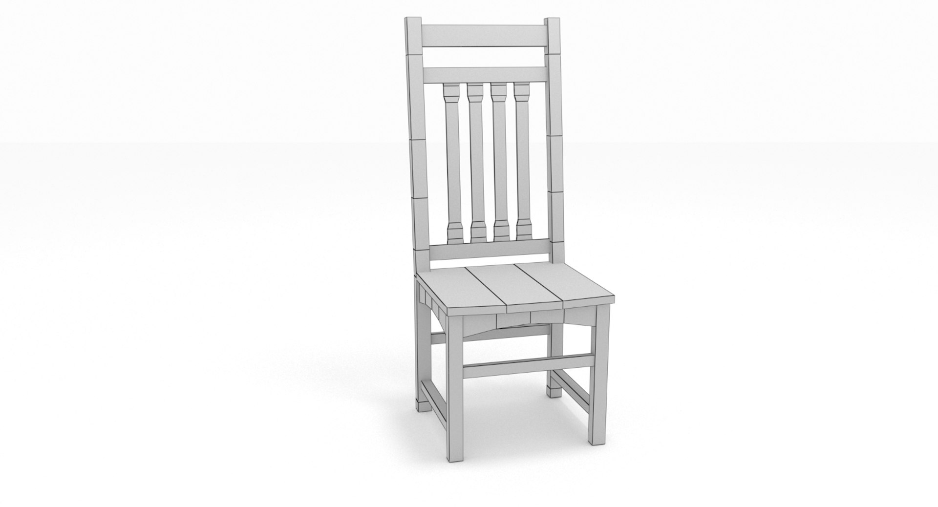 3D Model Realistic Wooden Chair - TurboSquid 1274630