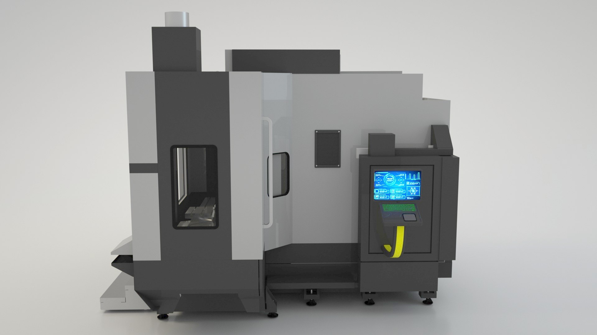 3D CNC Milling Machine Model - TurboSquid 1913718