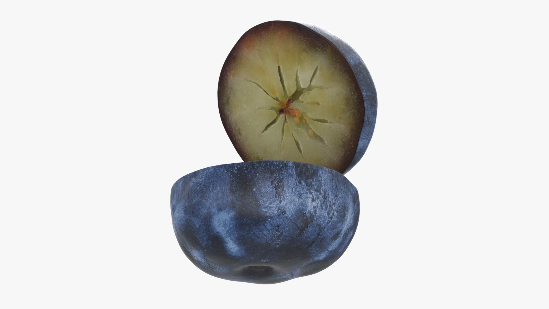 Blueberry 01 Cut Half Model - TurboSquid 2214863