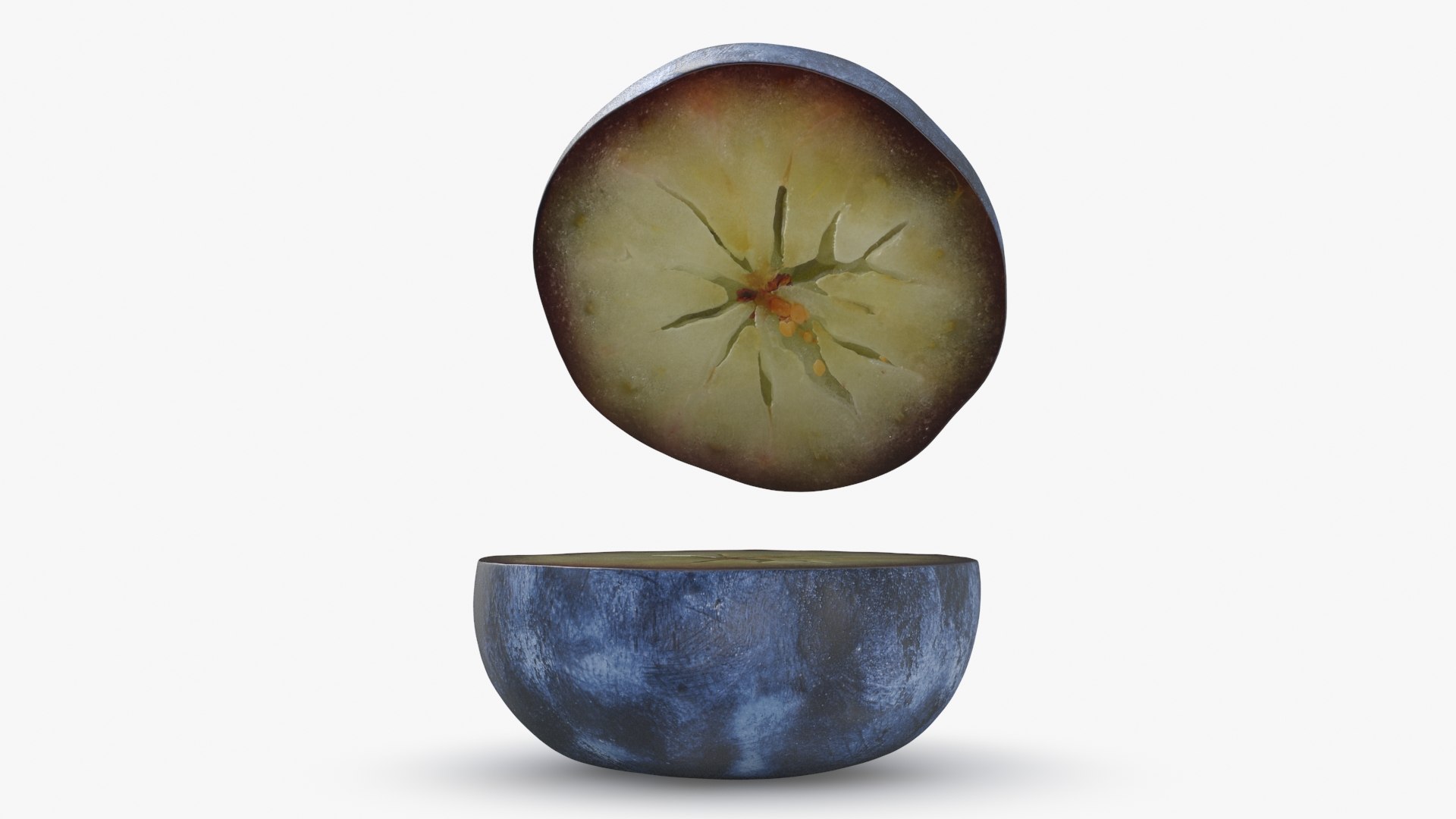 Blueberry 01 Cut Half Model - TurboSquid 2214863