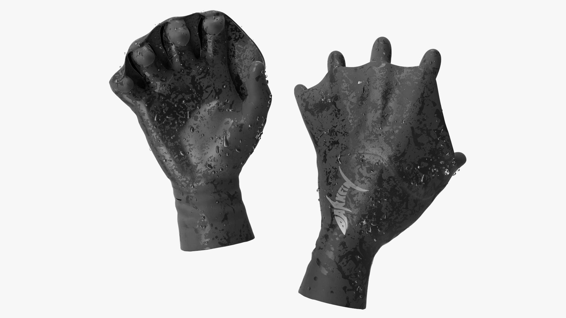 Darkfin Webbed Power Swimming Gloves Wet Rigged 3D model - TurboSquid ...