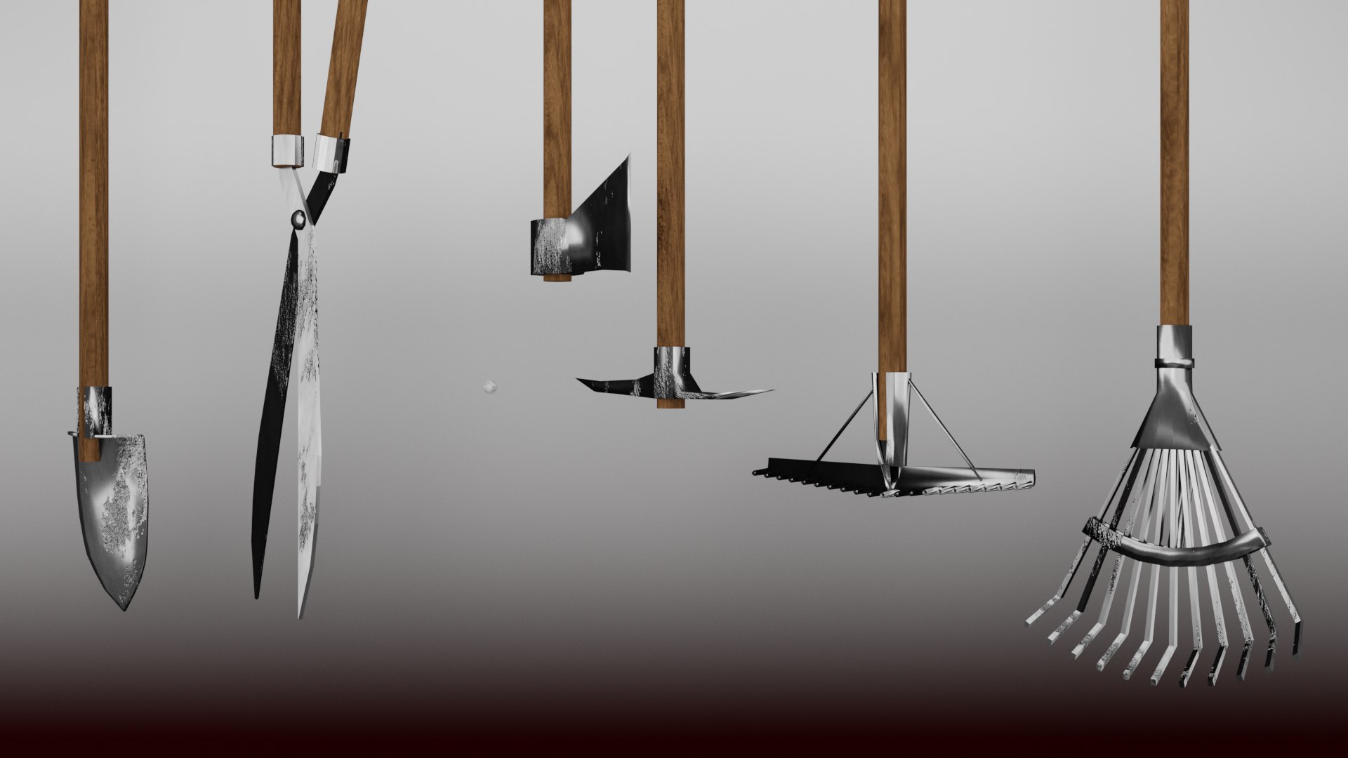 Garden tools pack-shiny 3D - TurboSquid 2105441