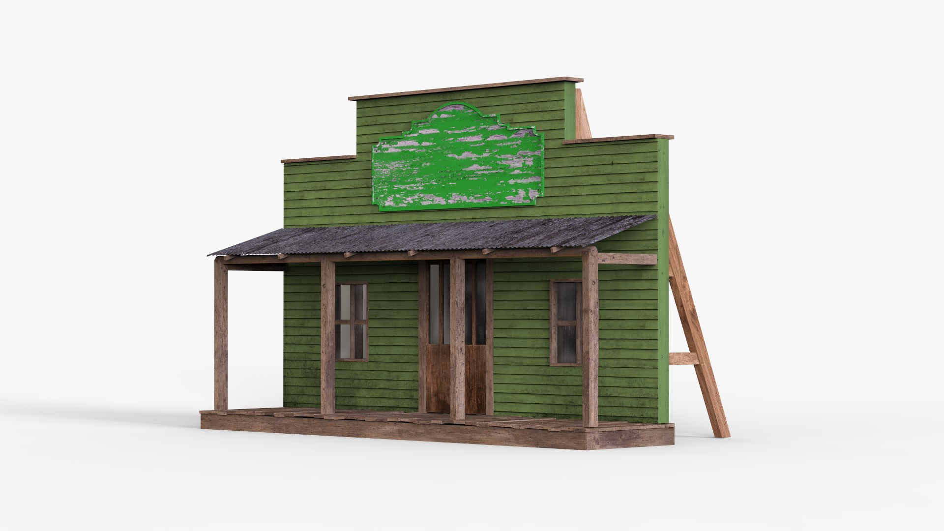 3D False Front Western House 2 - TurboSquid 2141213