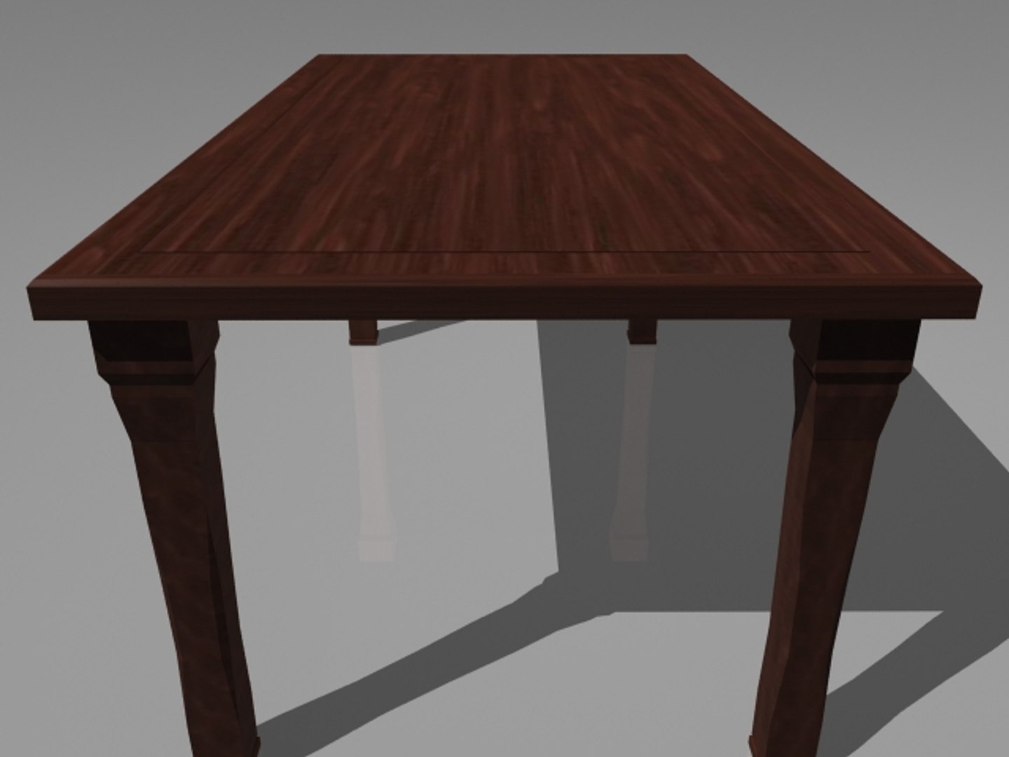 dark mahogany dining table 3d ma
