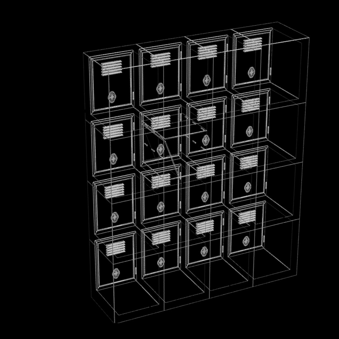 3ds Max Locker Metal Bank