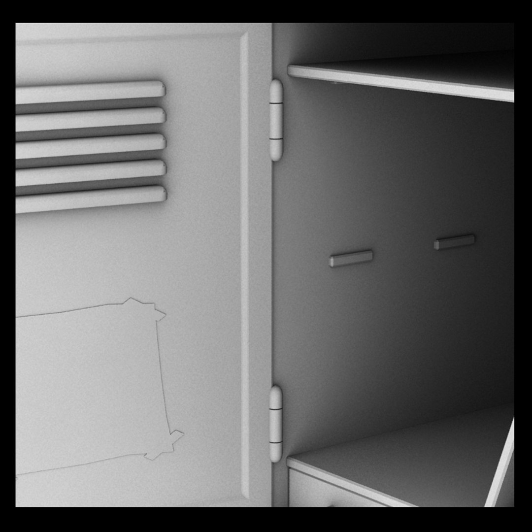 3ds Max Locker Metal Bank