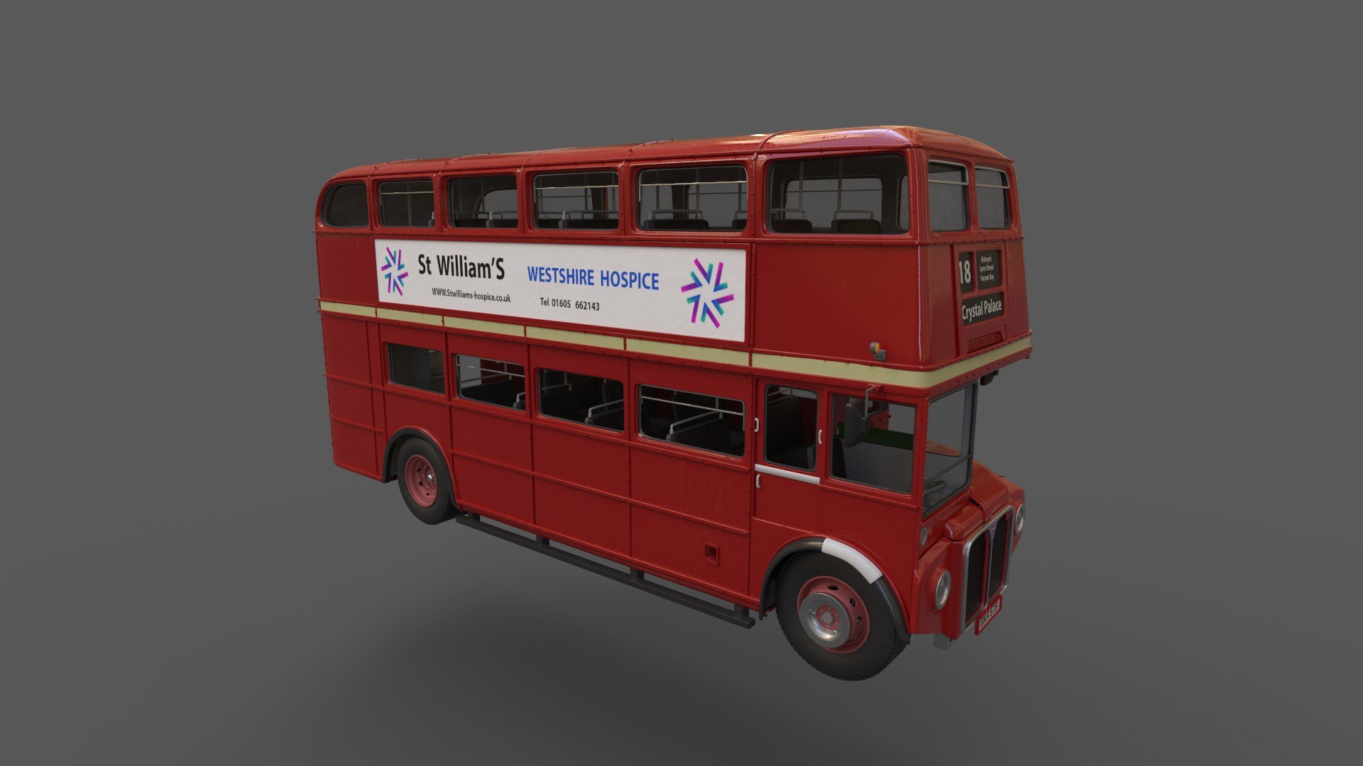 3D Model Routemaster Double Decker Bus London - TurboSquid 2411277