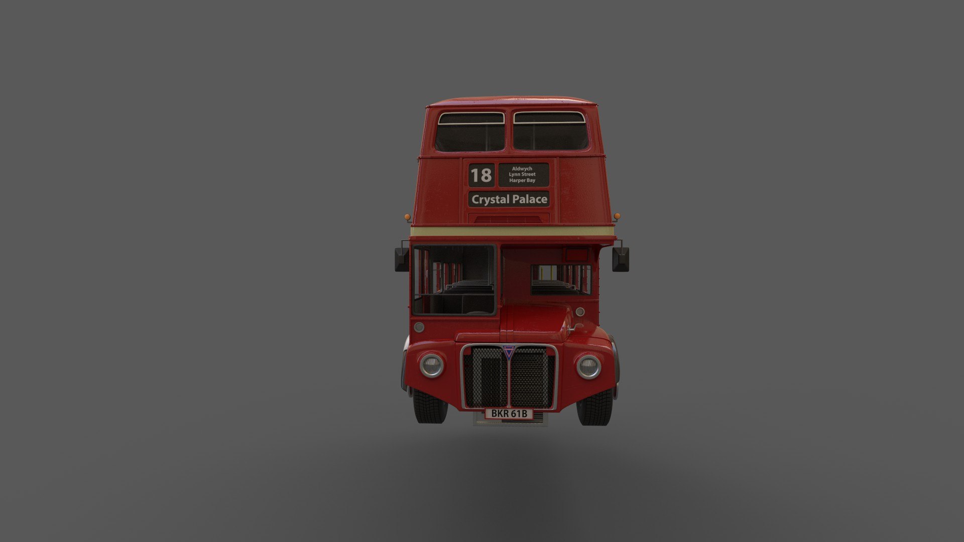 3D Model Routemaster Double Decker Bus London - TurboSquid 2411277
