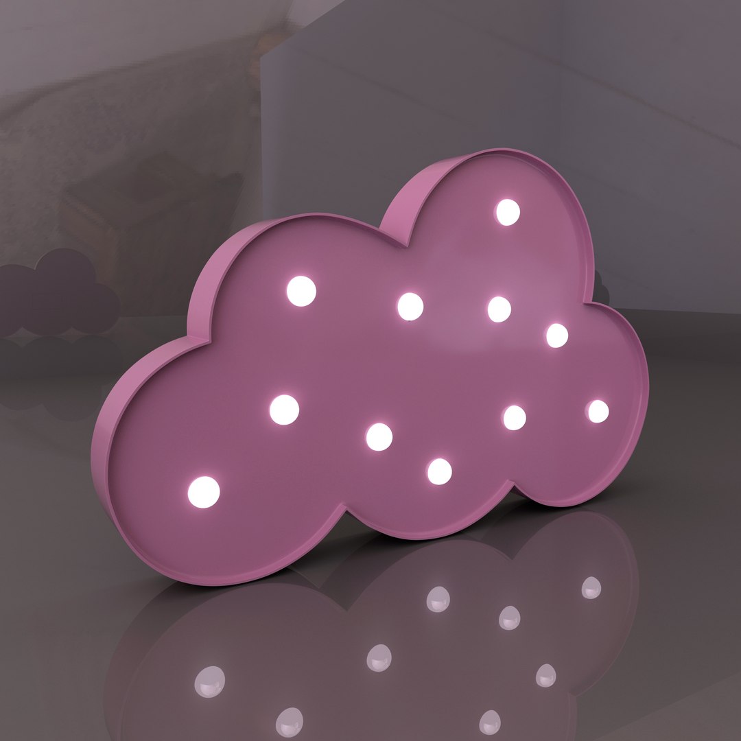 3D Model Cloud-shaped Nightlight - TurboSquid 2205610