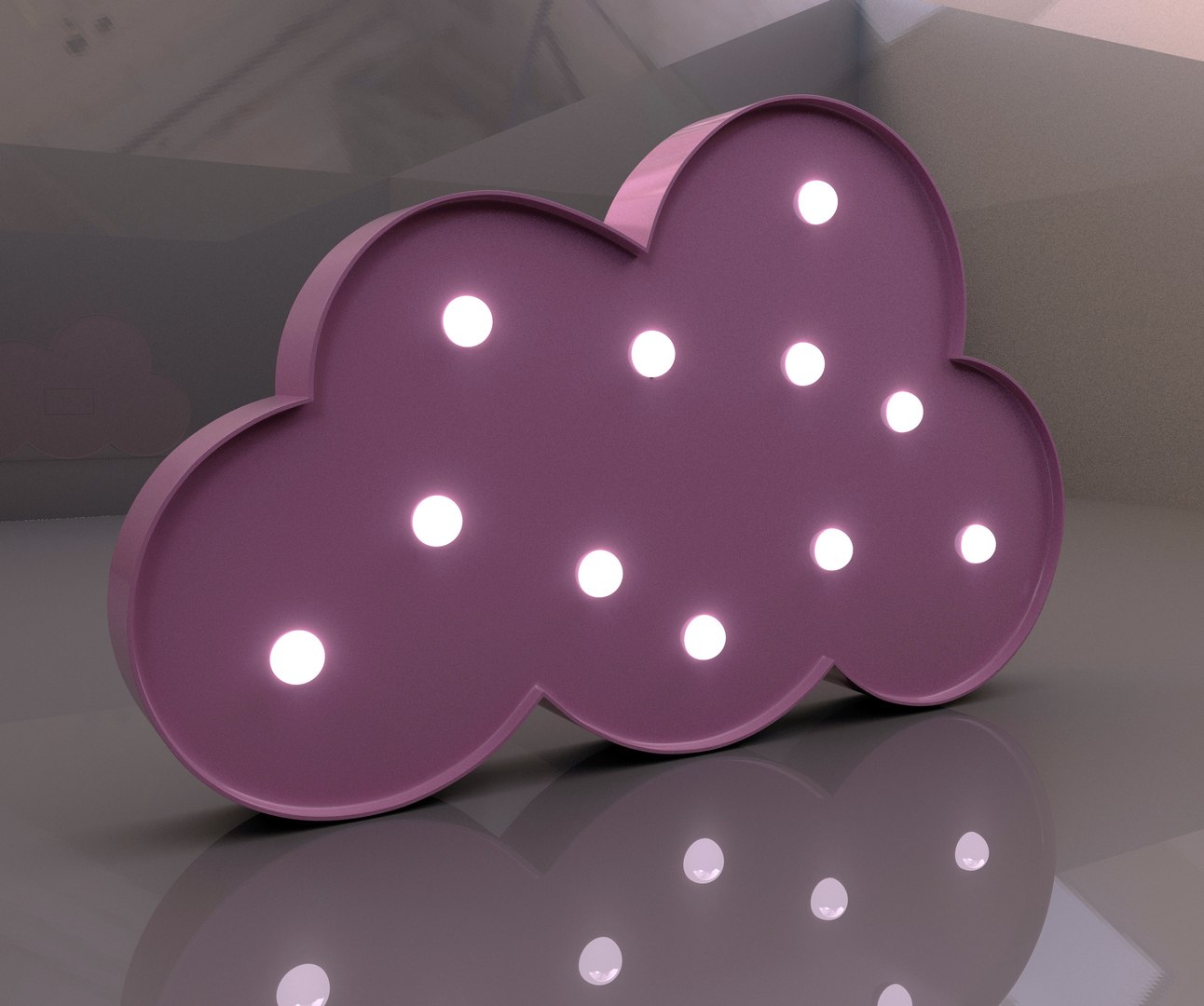 3D Model Cloud-shaped Nightlight - TurboSquid 2205610