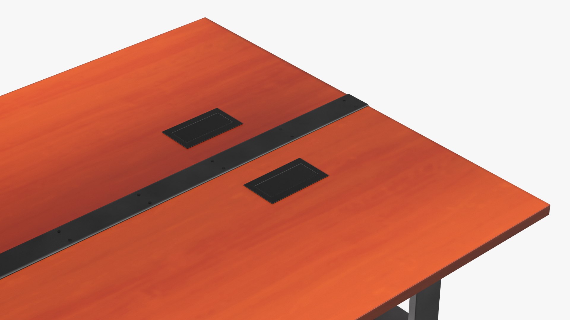 Modular Conference Table With Data Ports Mahogany Model - TurboSquid ...
