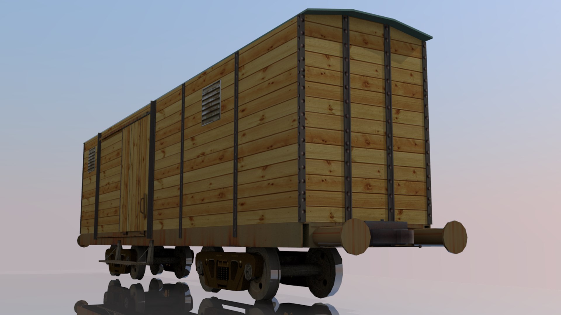 3d model train wagon