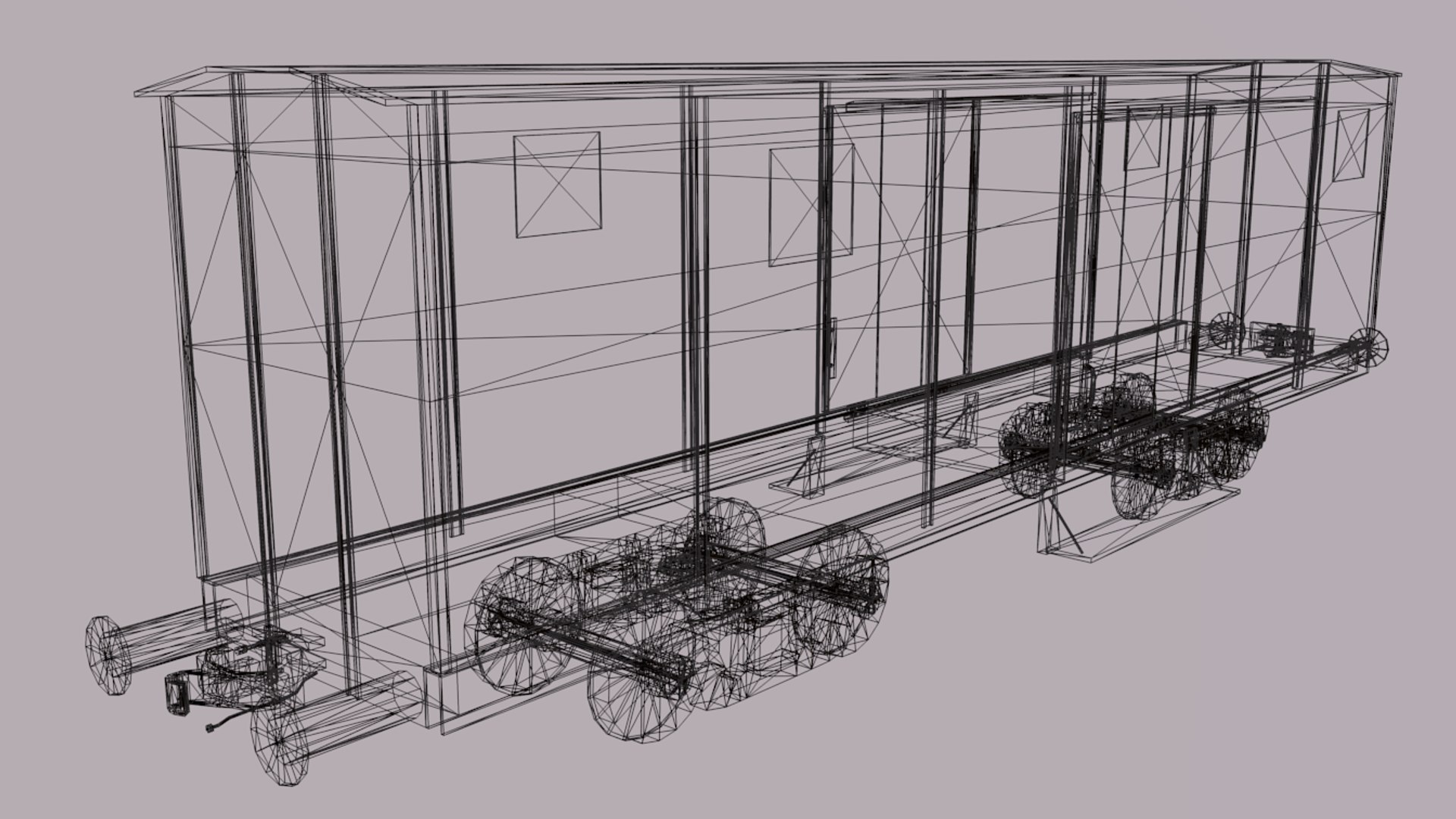 3d model train wagon