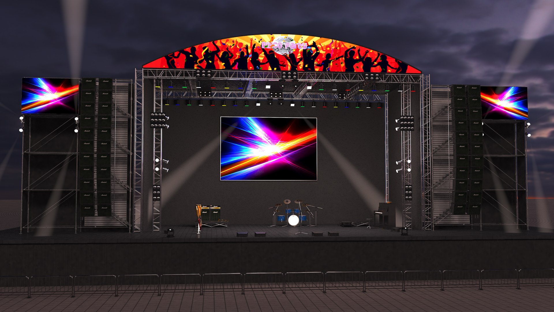 Concert scene 3D model - TurboSquid 1598484