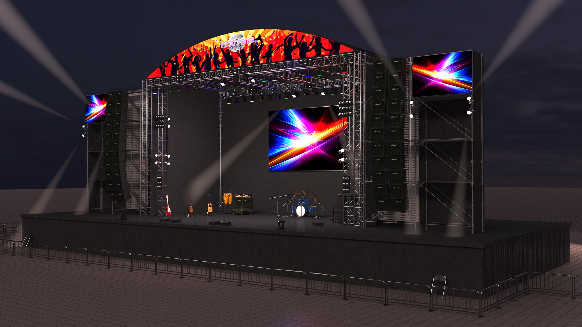 Concert scene 3D model - TurboSquid 1598484