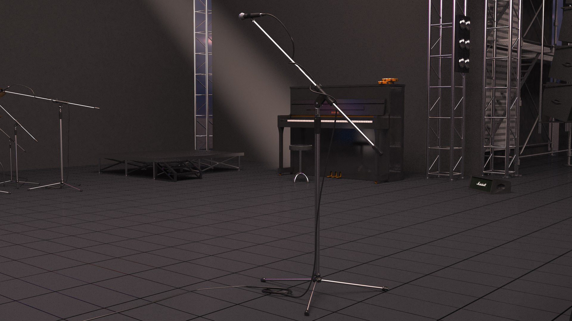 Concert scene 3D model - TurboSquid 1598484