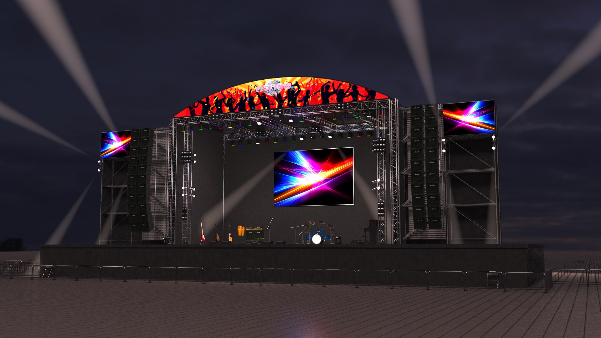 Concert scene 3D model - TurboSquid 1598484