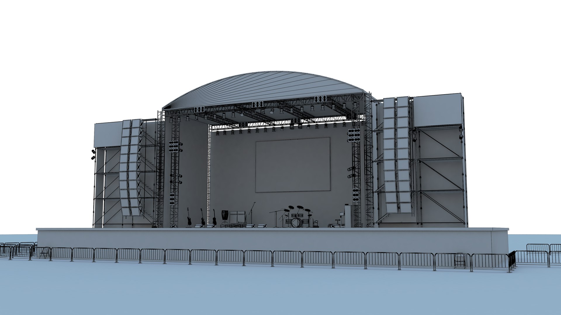 Concert scene 3D model - TurboSquid 1598484