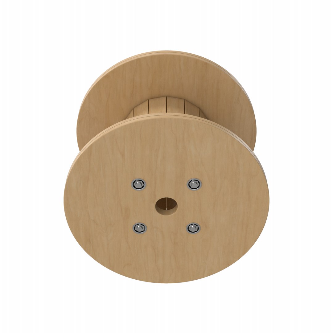 3D Wooden Cable Reel Drum model - TurboSquid 2057236