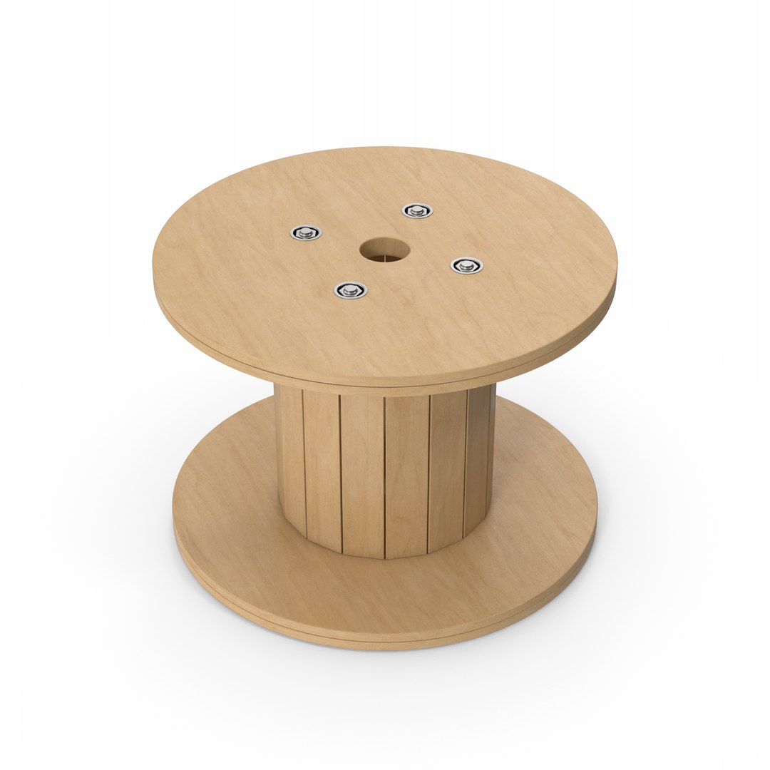 3D Wooden Cable Reel Drum model - TurboSquid 2057236