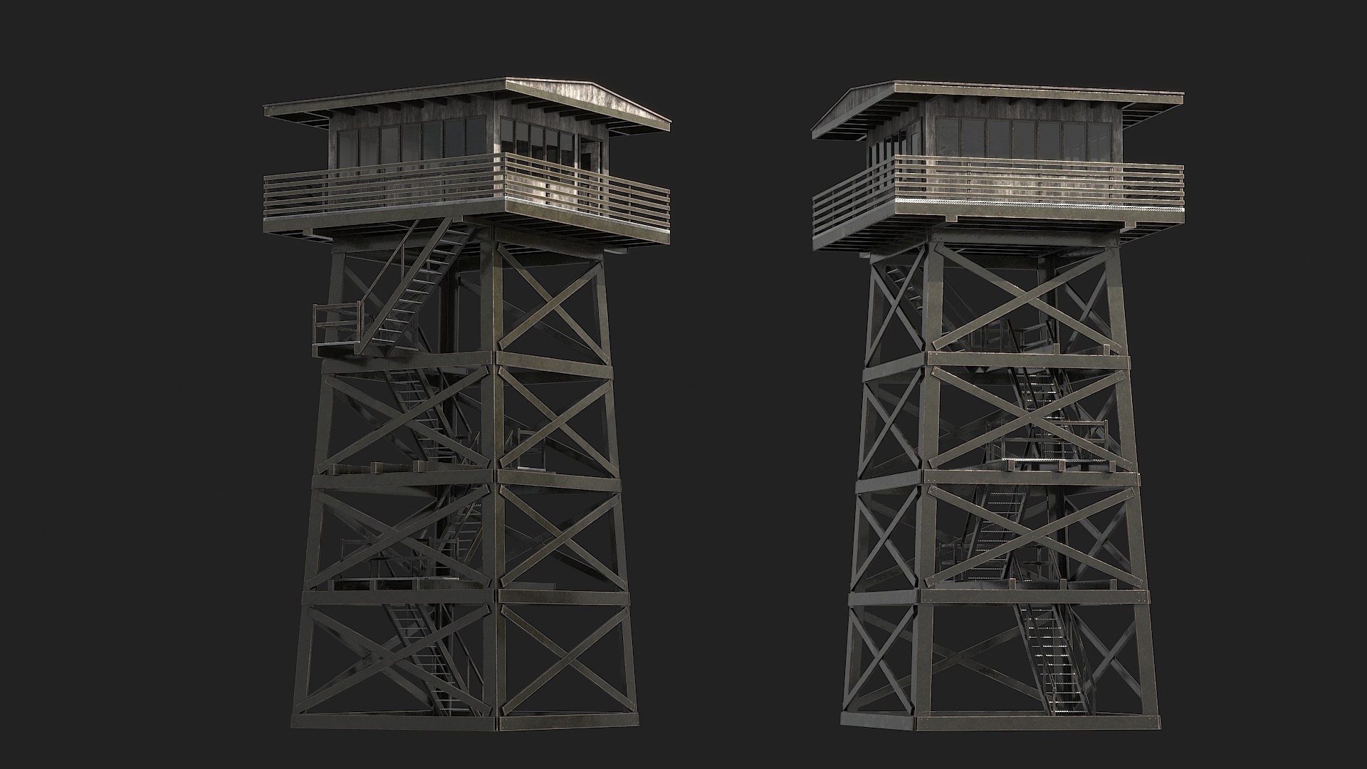 3D Watchtowers V6 - TurboSquid 2410540