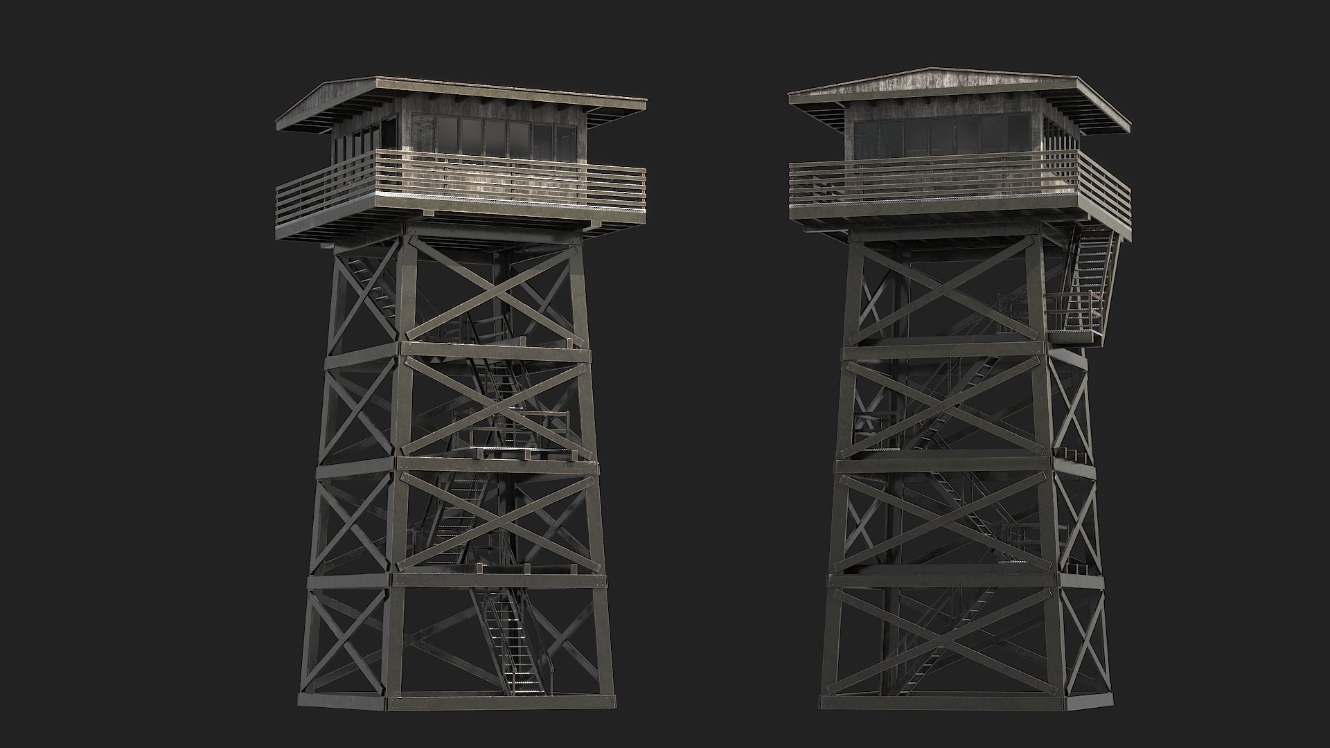 3D Watchtowers V6 - TurboSquid 2410540