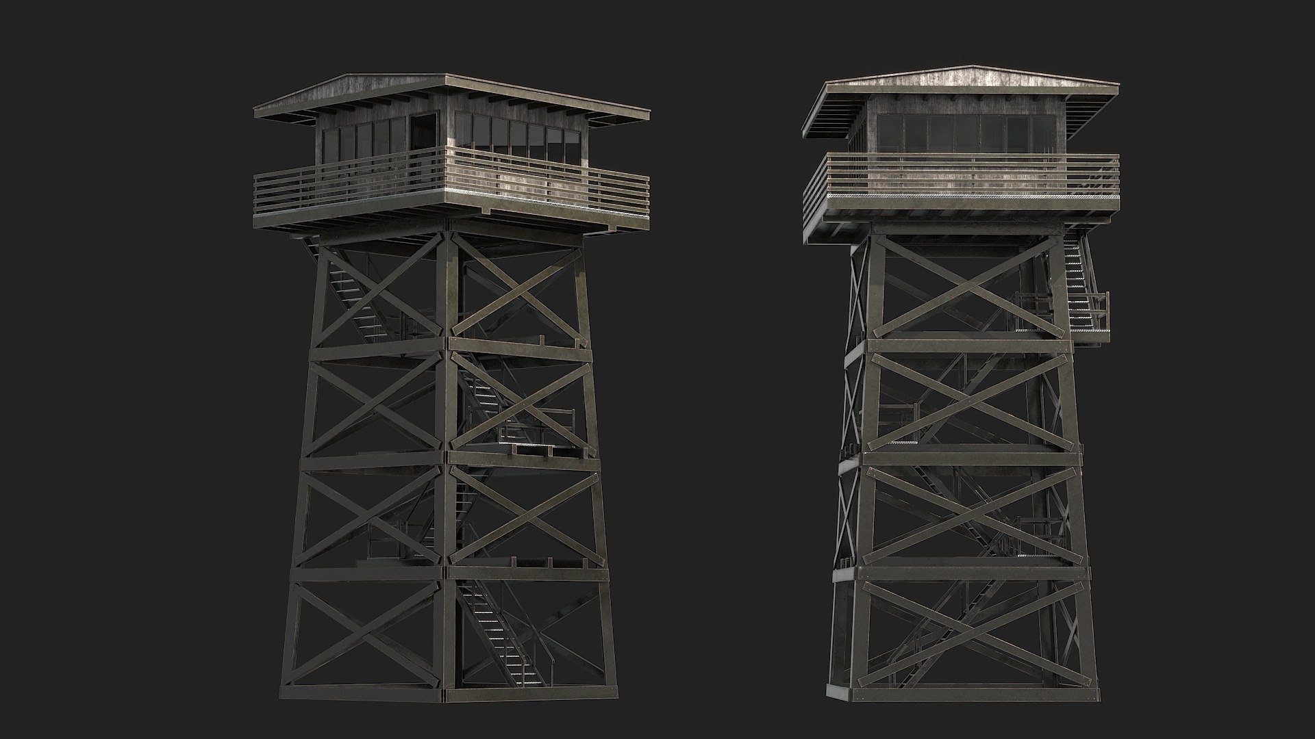 3D Watchtowers V6 - TurboSquid 2410540