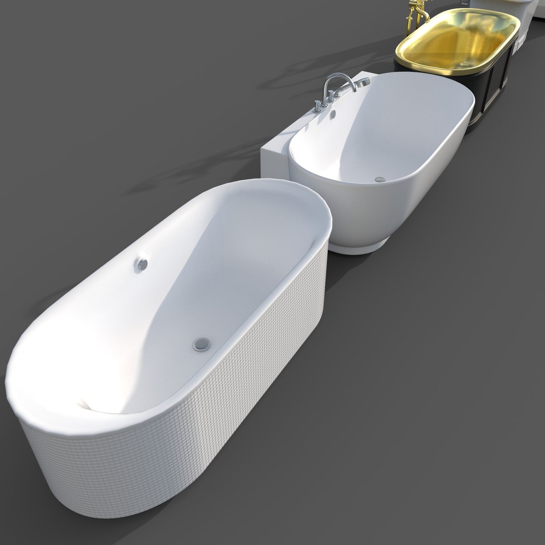 3D Bathtub Collection-01 - TurboSquid 2049737