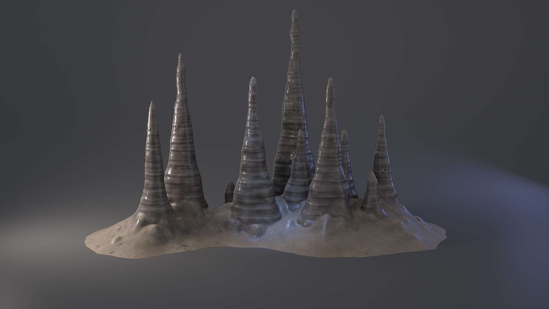 3D model Cave Stalagmites 08 PBR - TurboSquid 2021258
