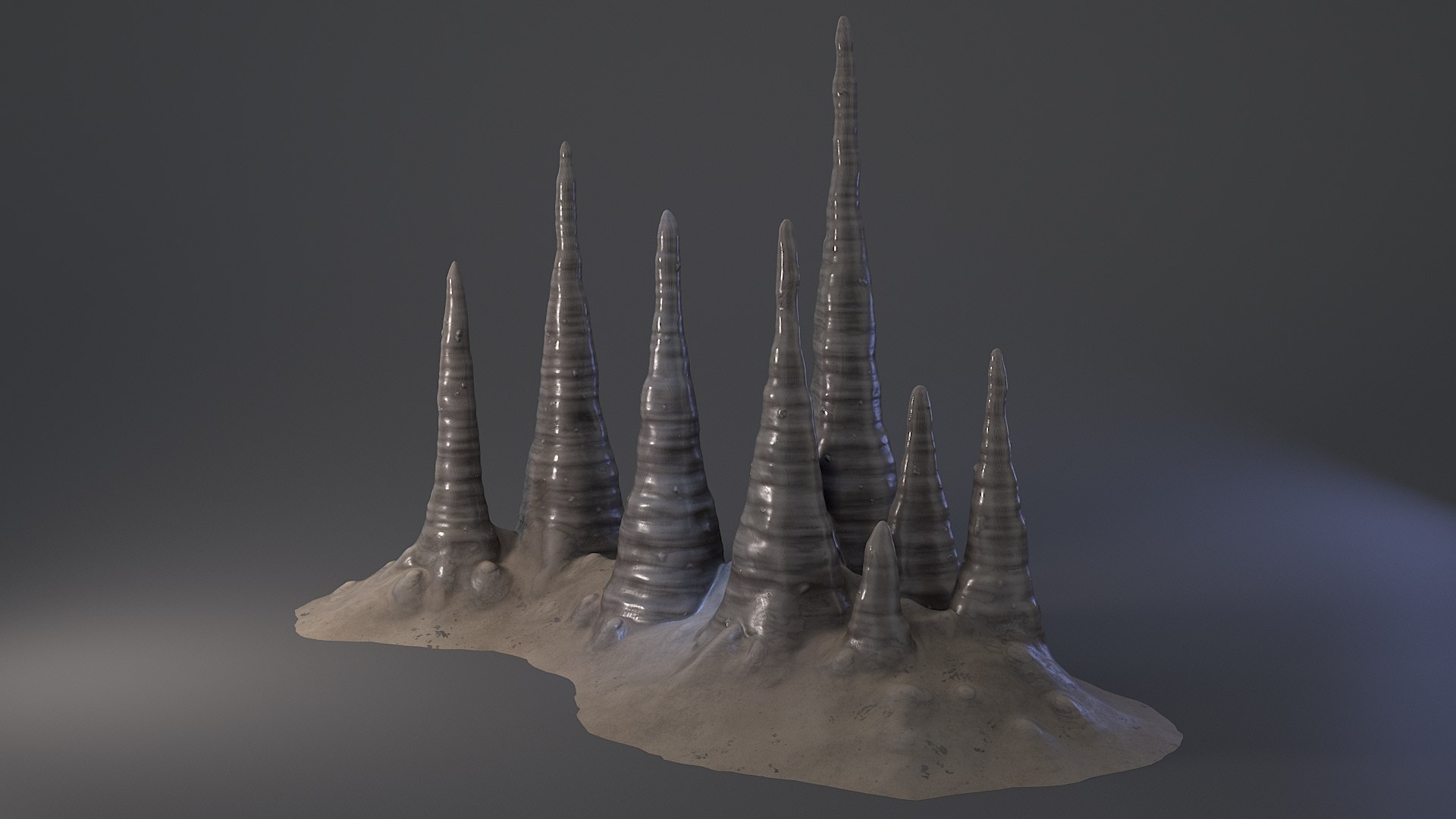 3D Model Cave Stalagmites 08 PBR - TurboSquid 2021258