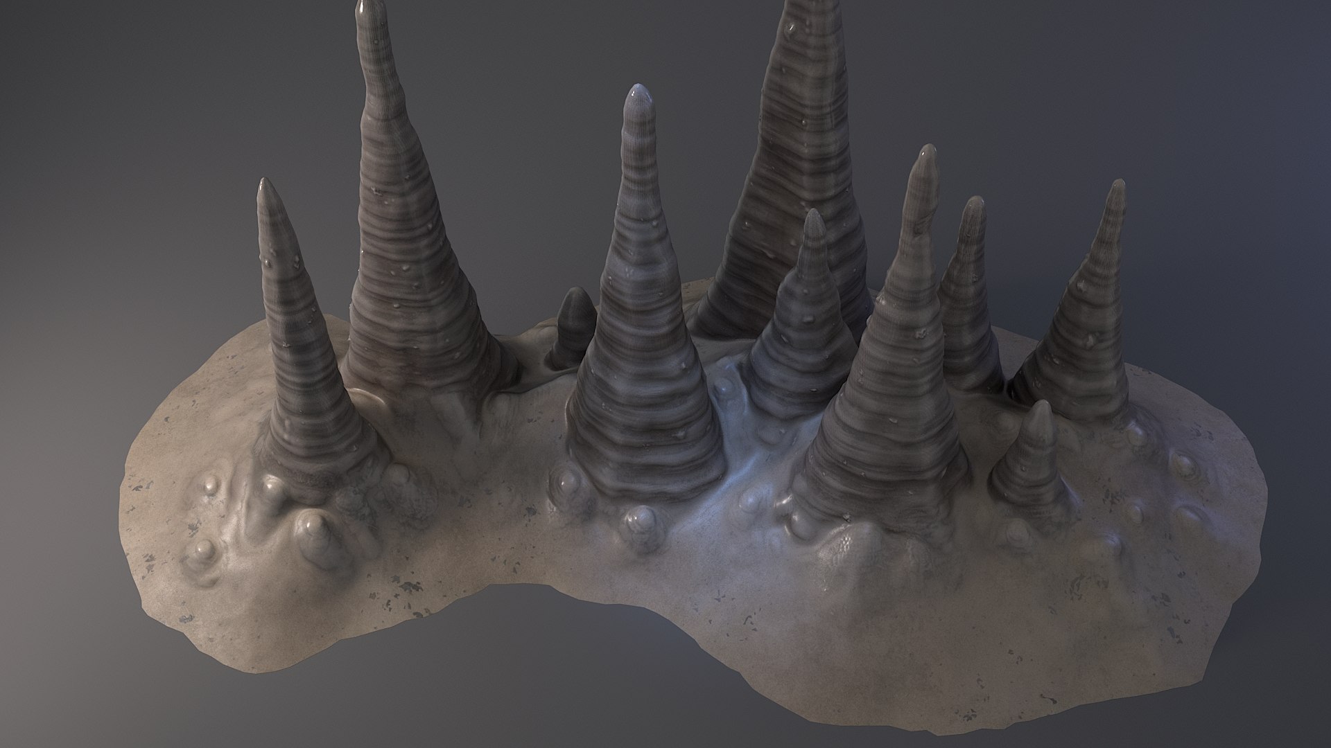 3D model Cave Stalagmites 08 PBR - TurboSquid 2021258