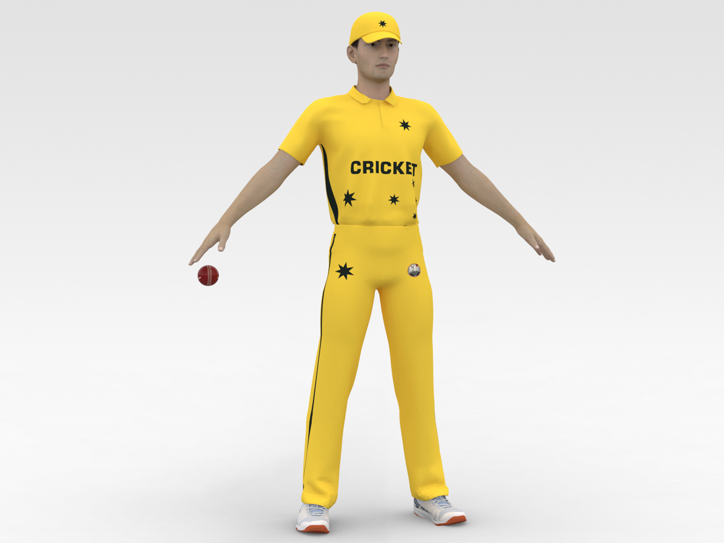 3D model Cricket Bowler V4 - TurboSquid 1831578