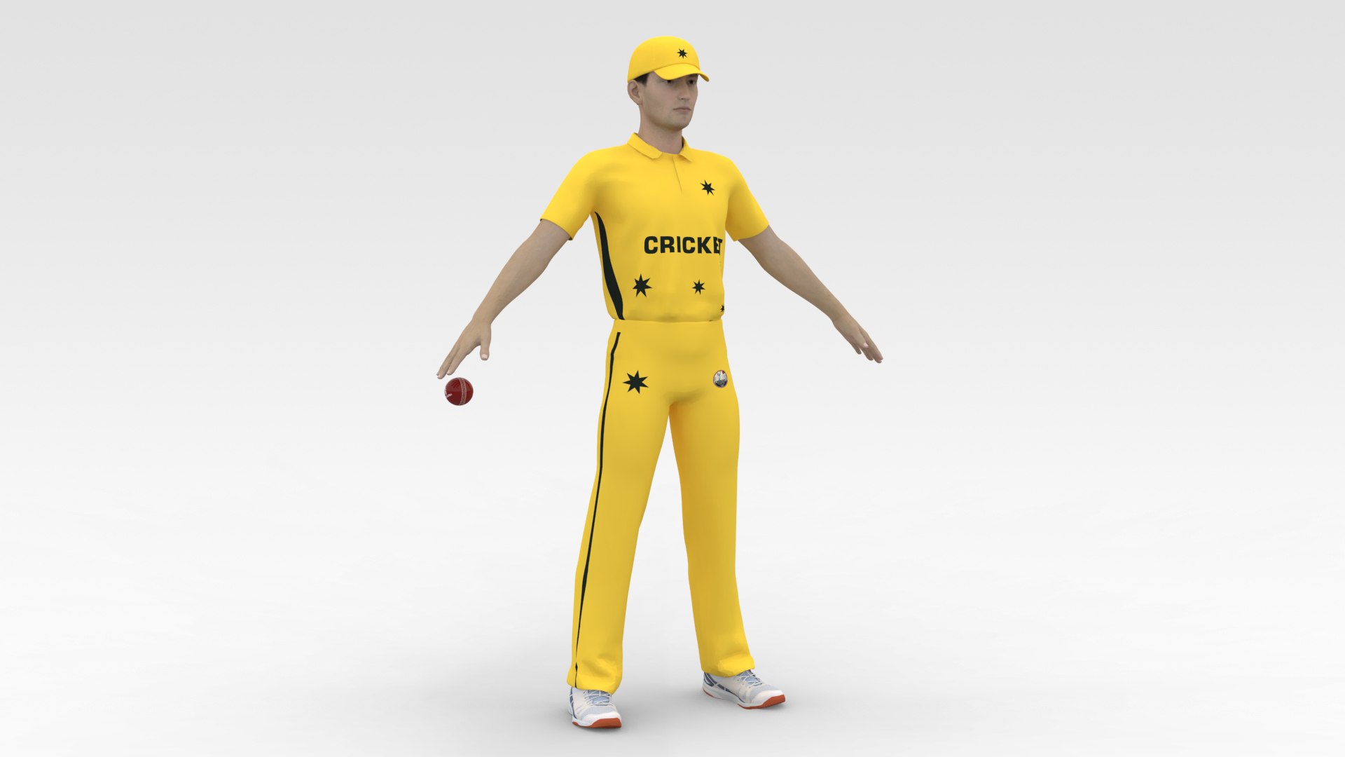 3D Model Cricket Bowler V4 - TurboSquid 1831578