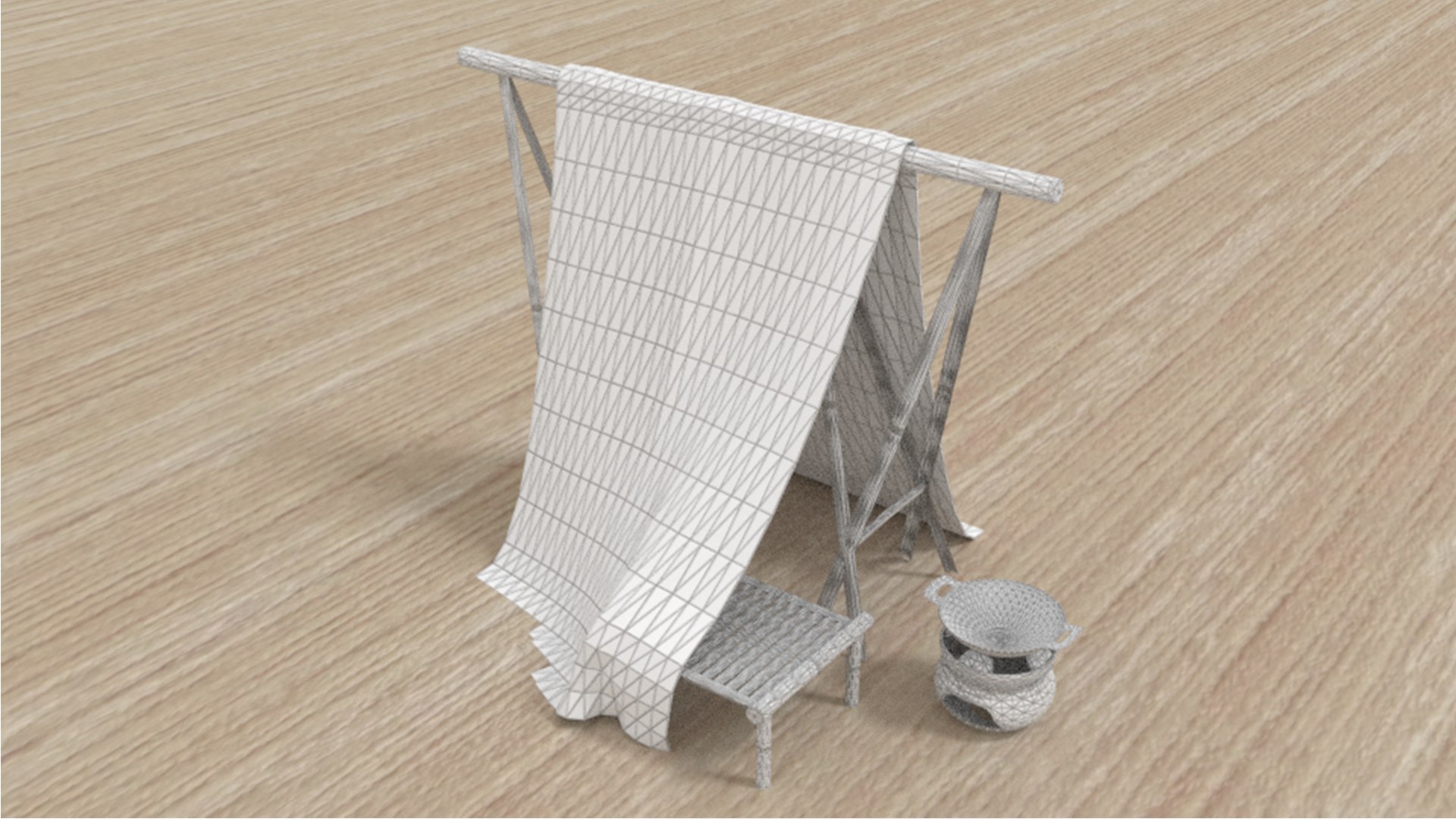 Batik Equipment With A Parang Motif 3D Model - TurboSquid 1774082