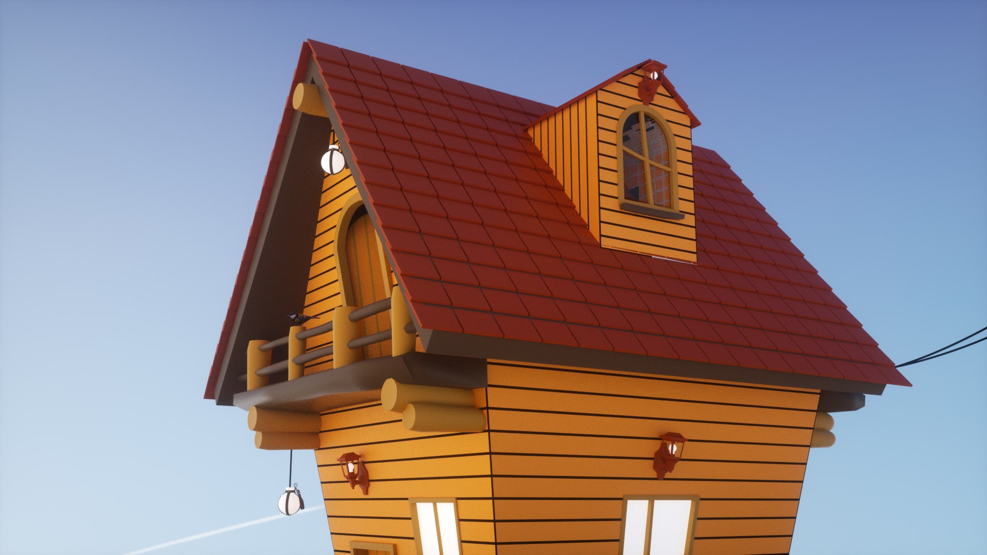 3D Cartoon Fish House Model - TurboSquid 1892507