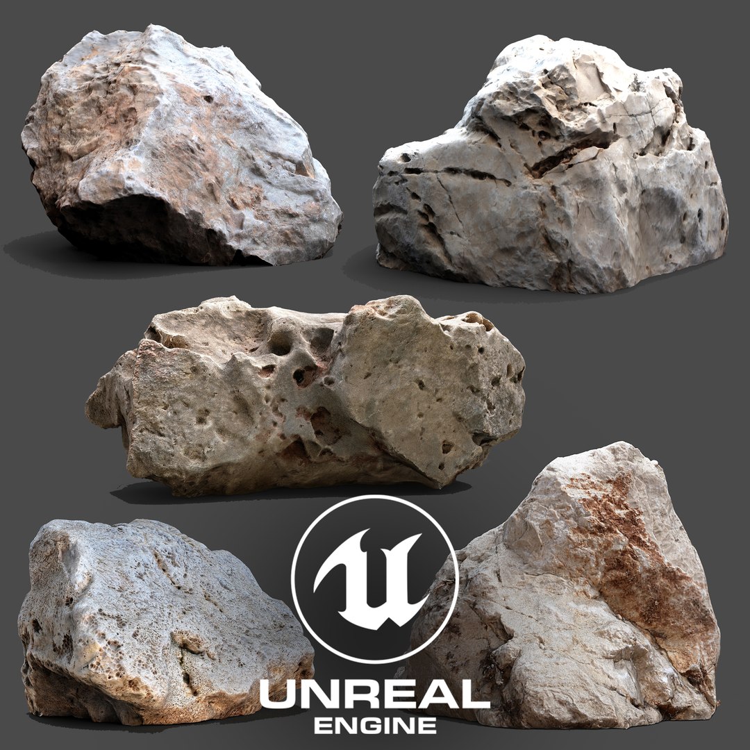 3D Ue4 Photogrammetry Scan Stone - TurboSquid 1322456