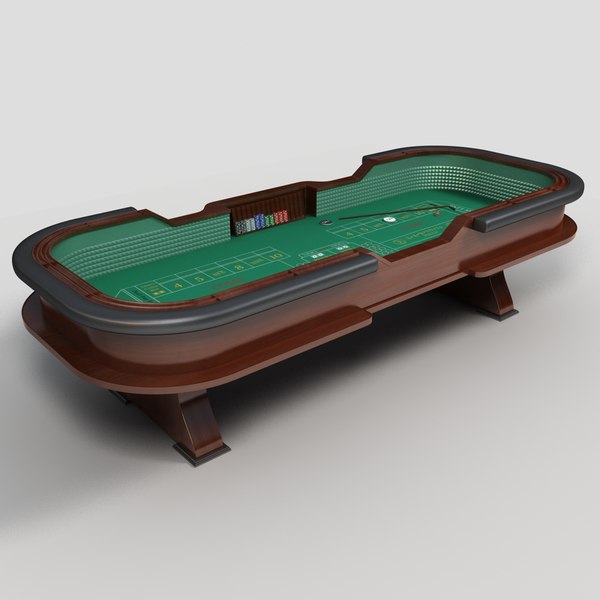 casino table blackjack roulette 3d model