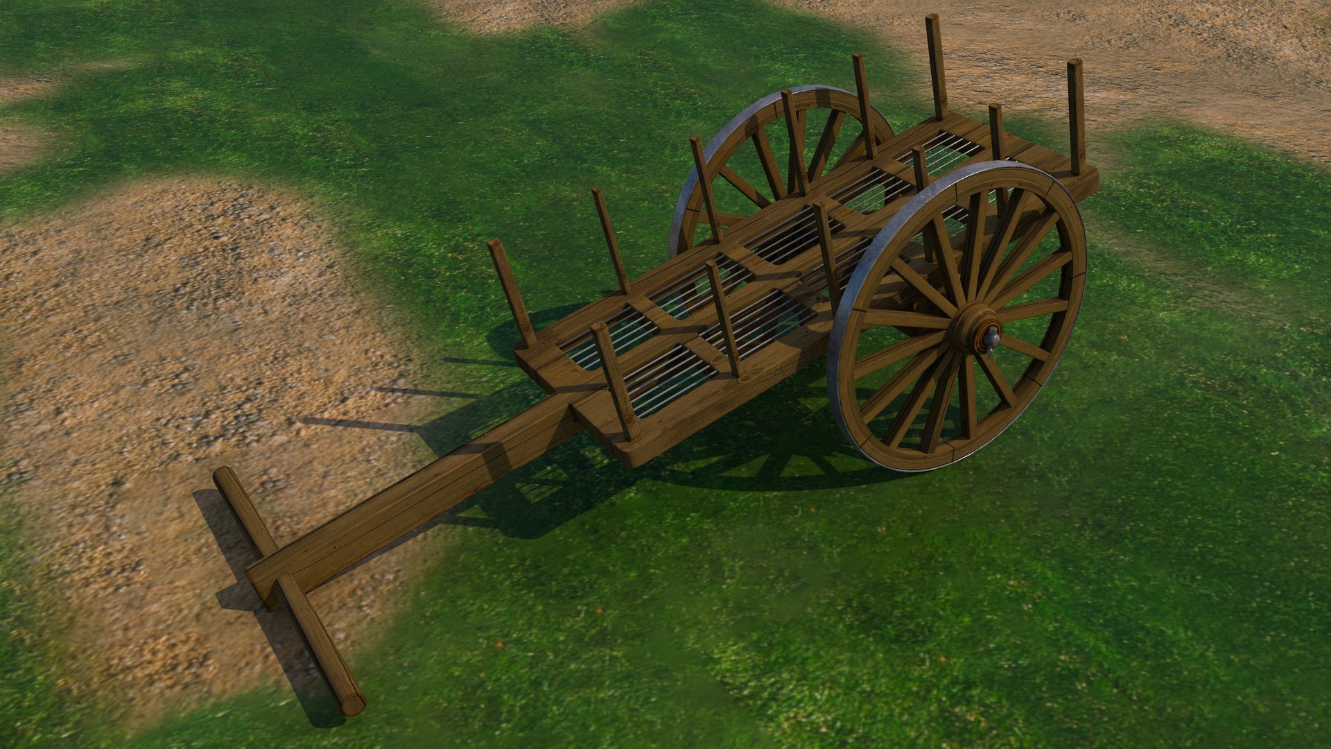 3D Wooden Bullock Cart - TurboSquid 2317616