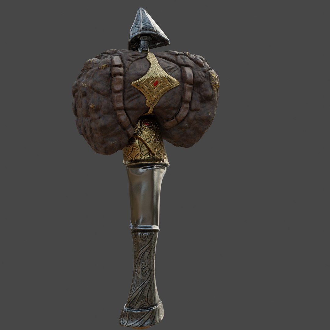 3D War Mace RockWail LowPoly - TurboSquid 1963952