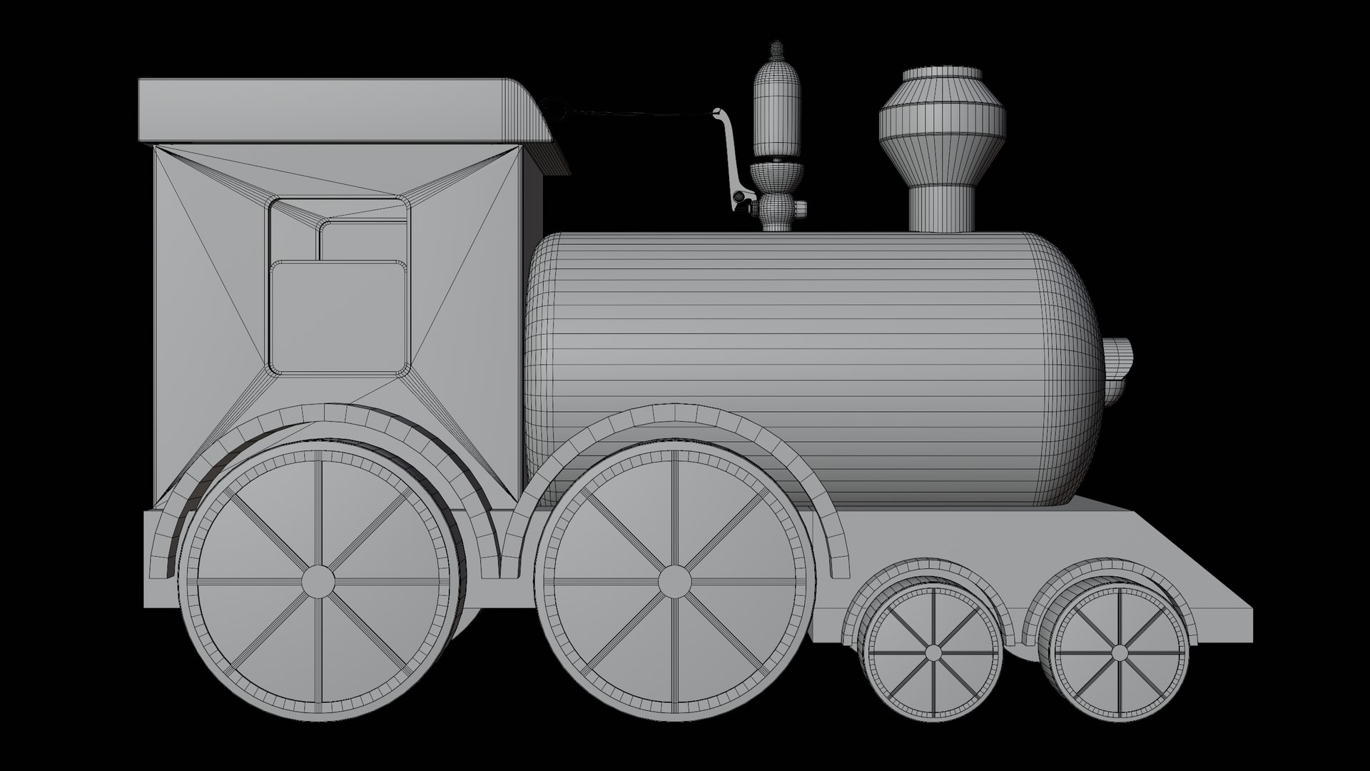 Red Wooden Toy Train Model - TurboSquid 2341778