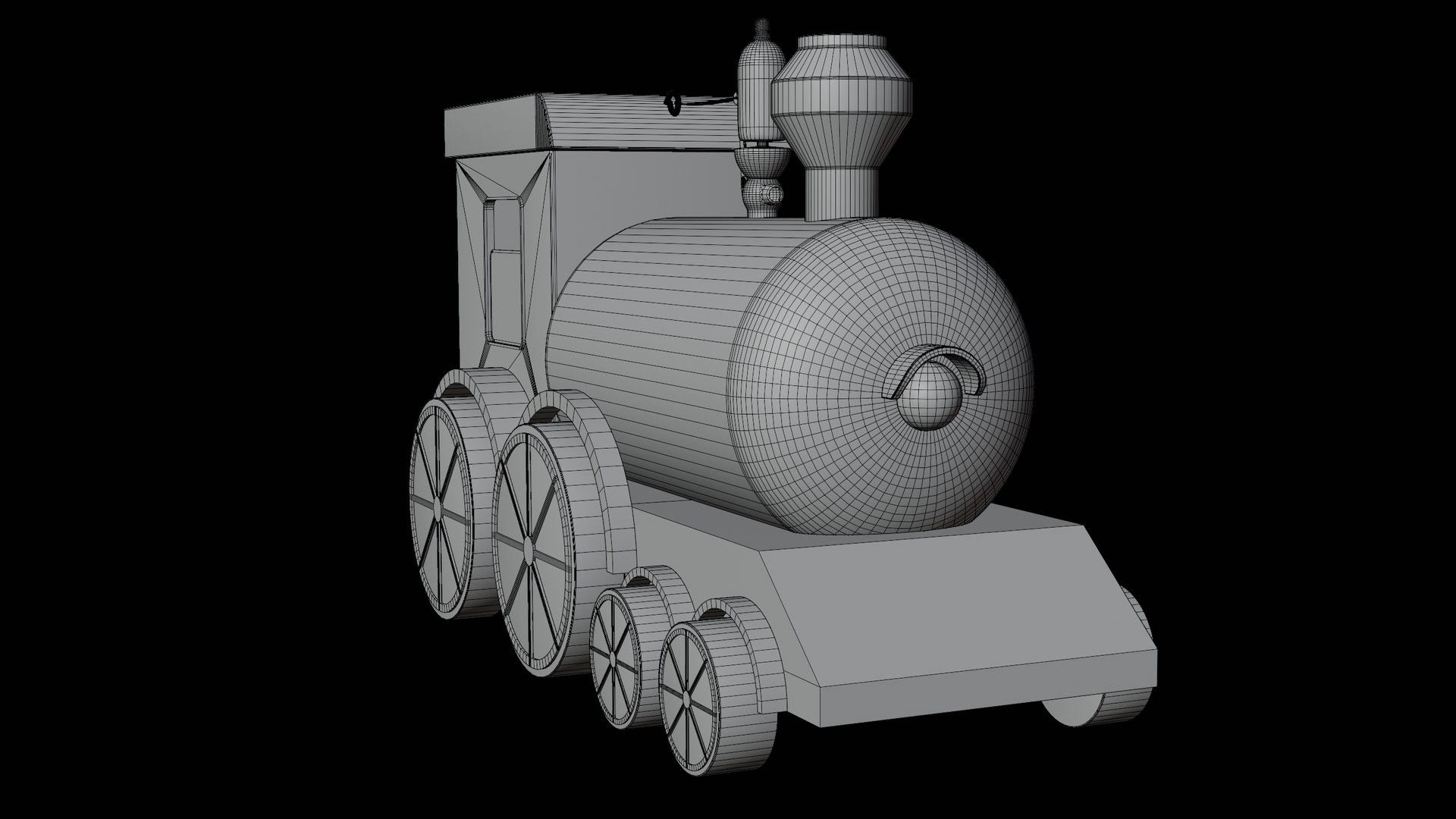 Red Wooden Toy Train Model - TurboSquid 2341778