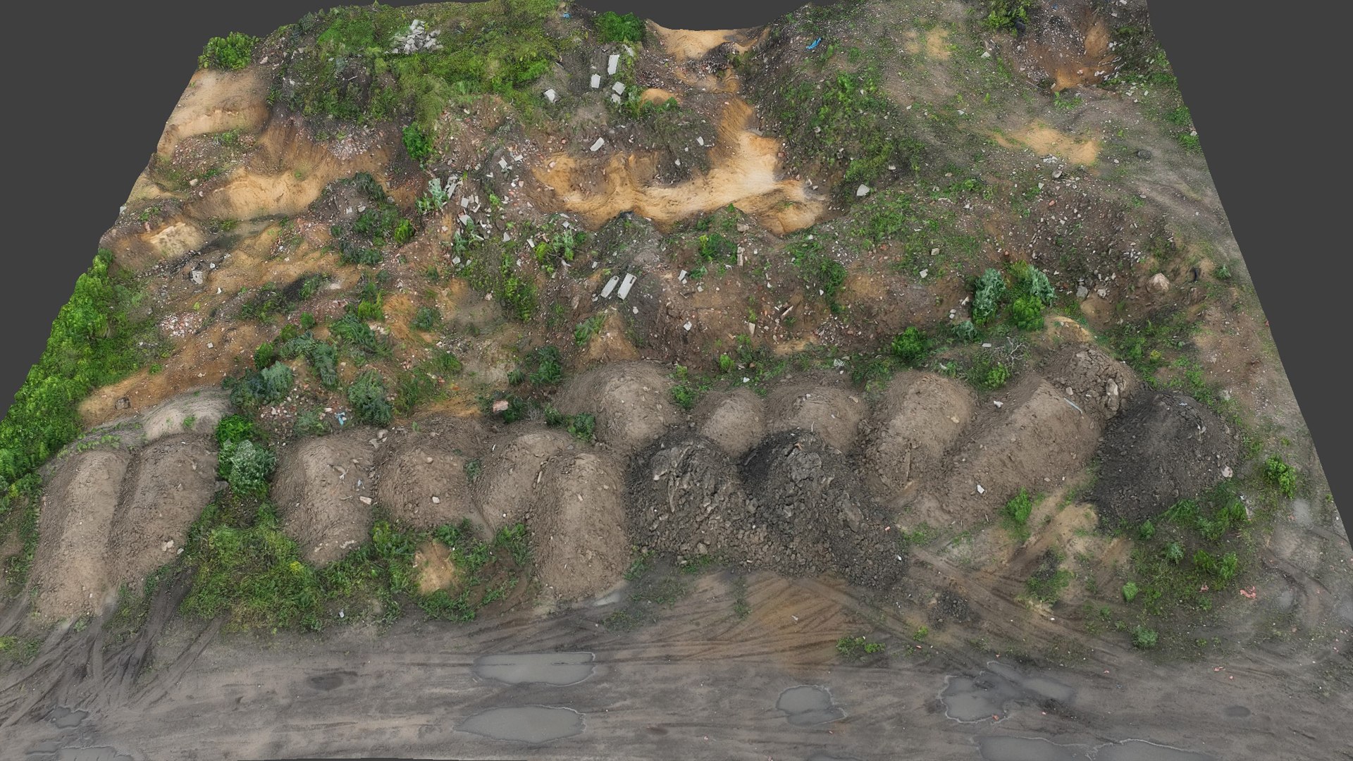 Construction-site Terrain Debris RAW Photogrammetry 3D Model ...