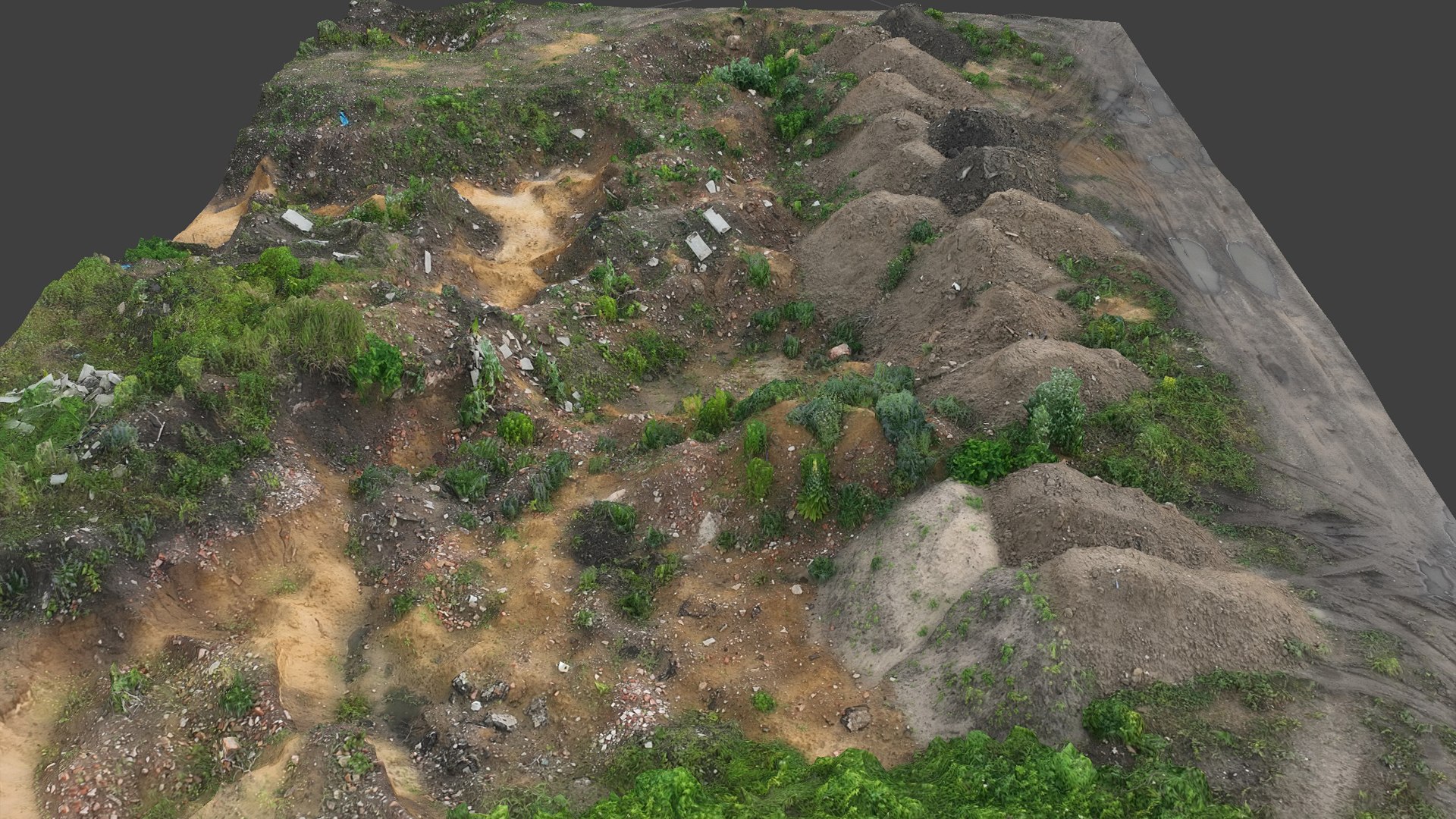 Construction-site Terrain Debris RAW Photogrammetry 3D Model ...