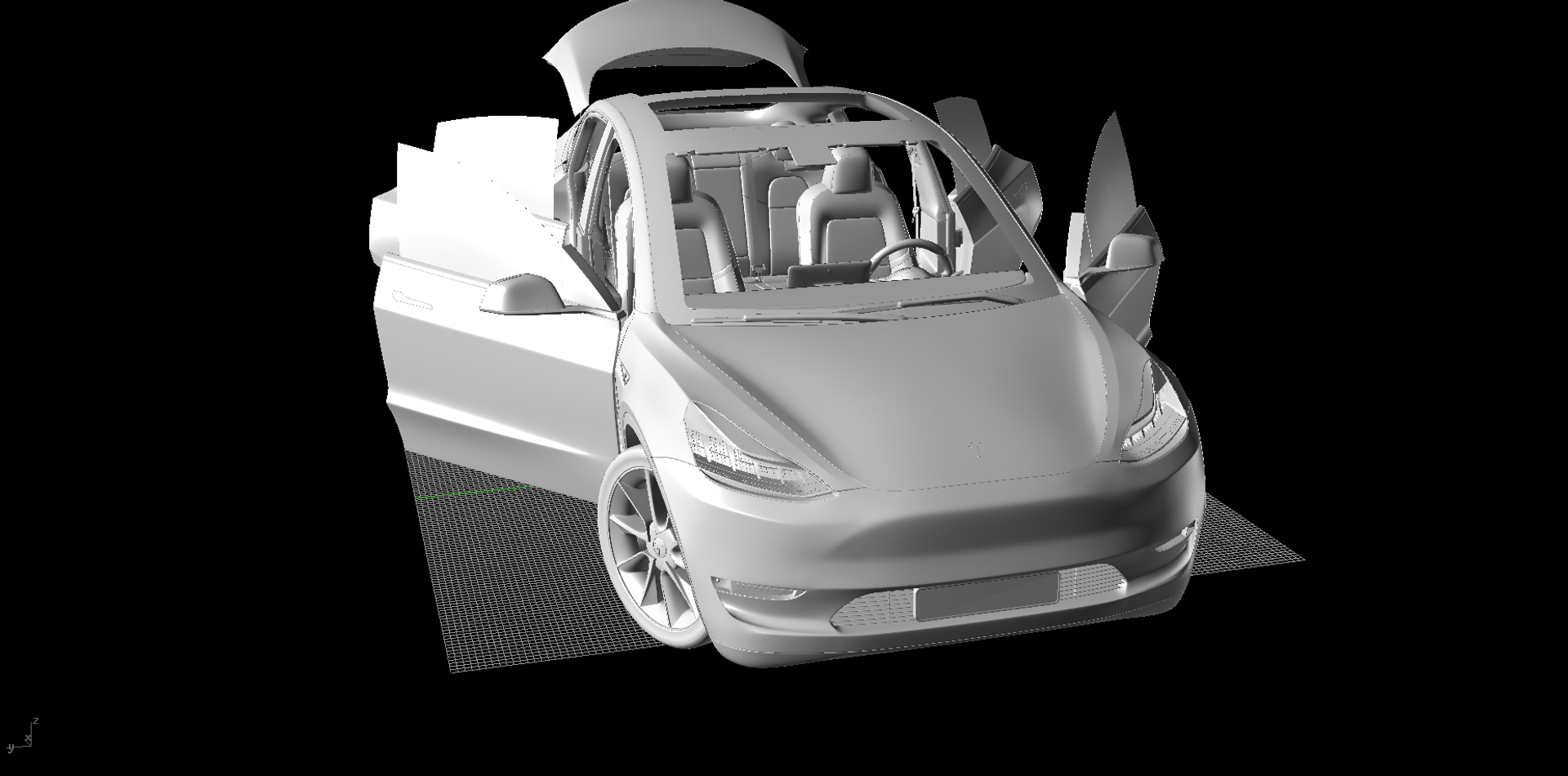 Tesla Y 2020 Opening 3D Model - TurboSquid 1393157